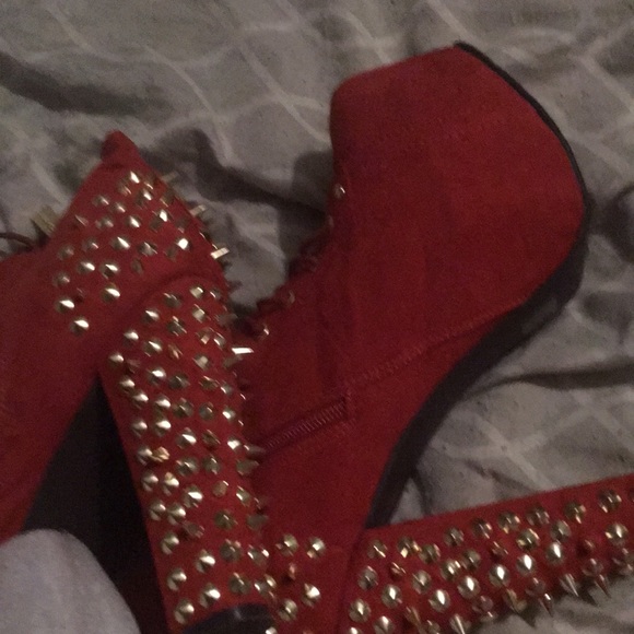 Shoes | Women Burnt Orange Booties Heels | Poshmark